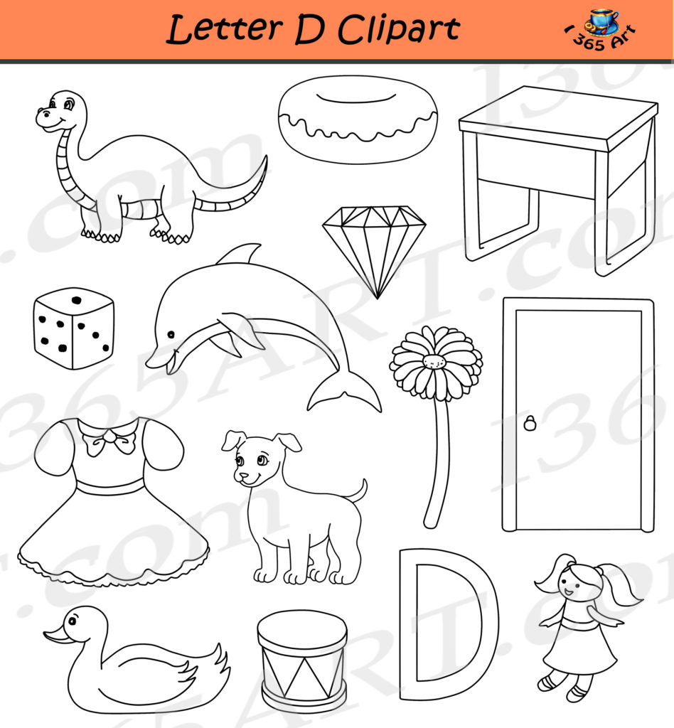Letter D Clipart – Commercial-Use Graphics - Clipart for School