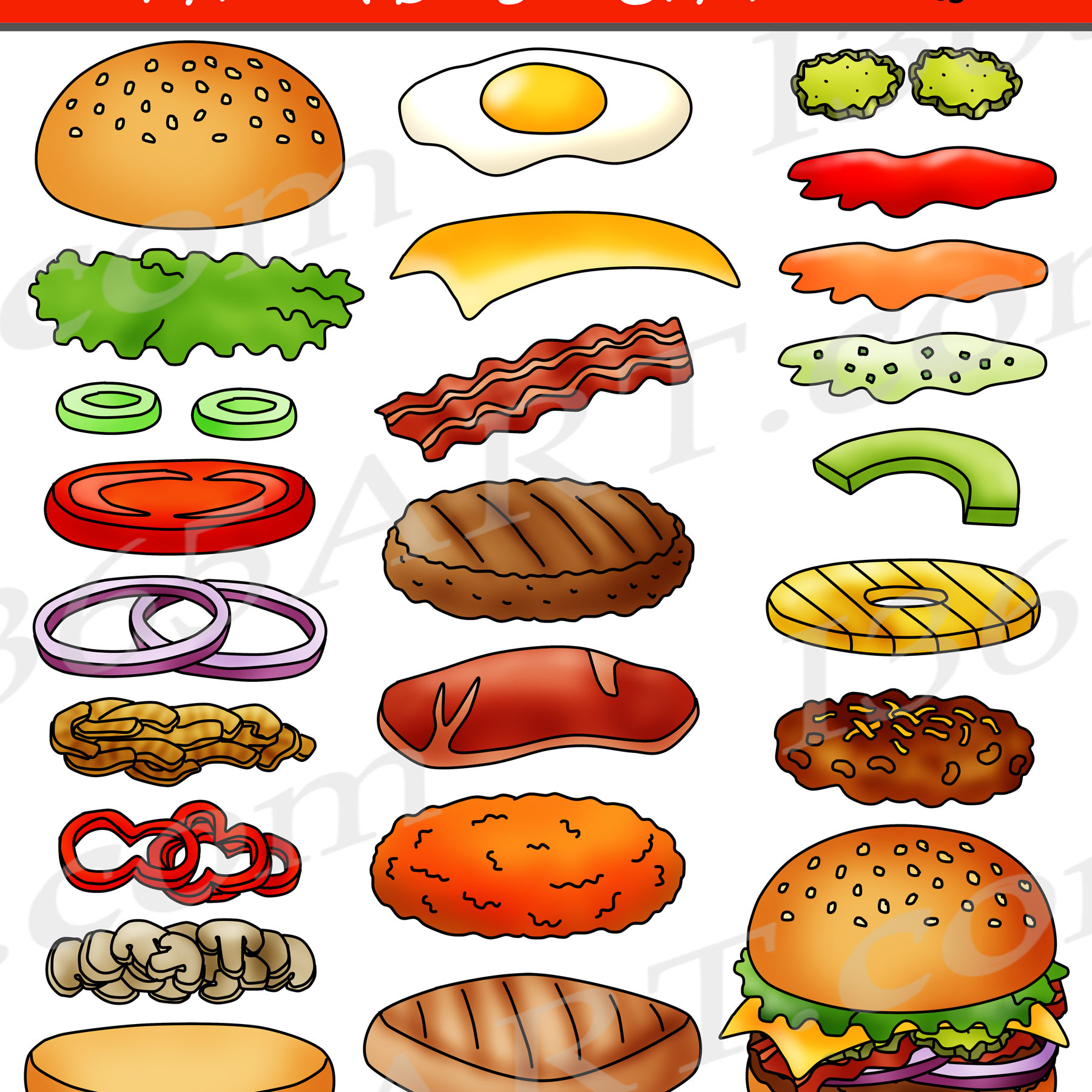 hamburger clip art Archives - Clipart 4 School