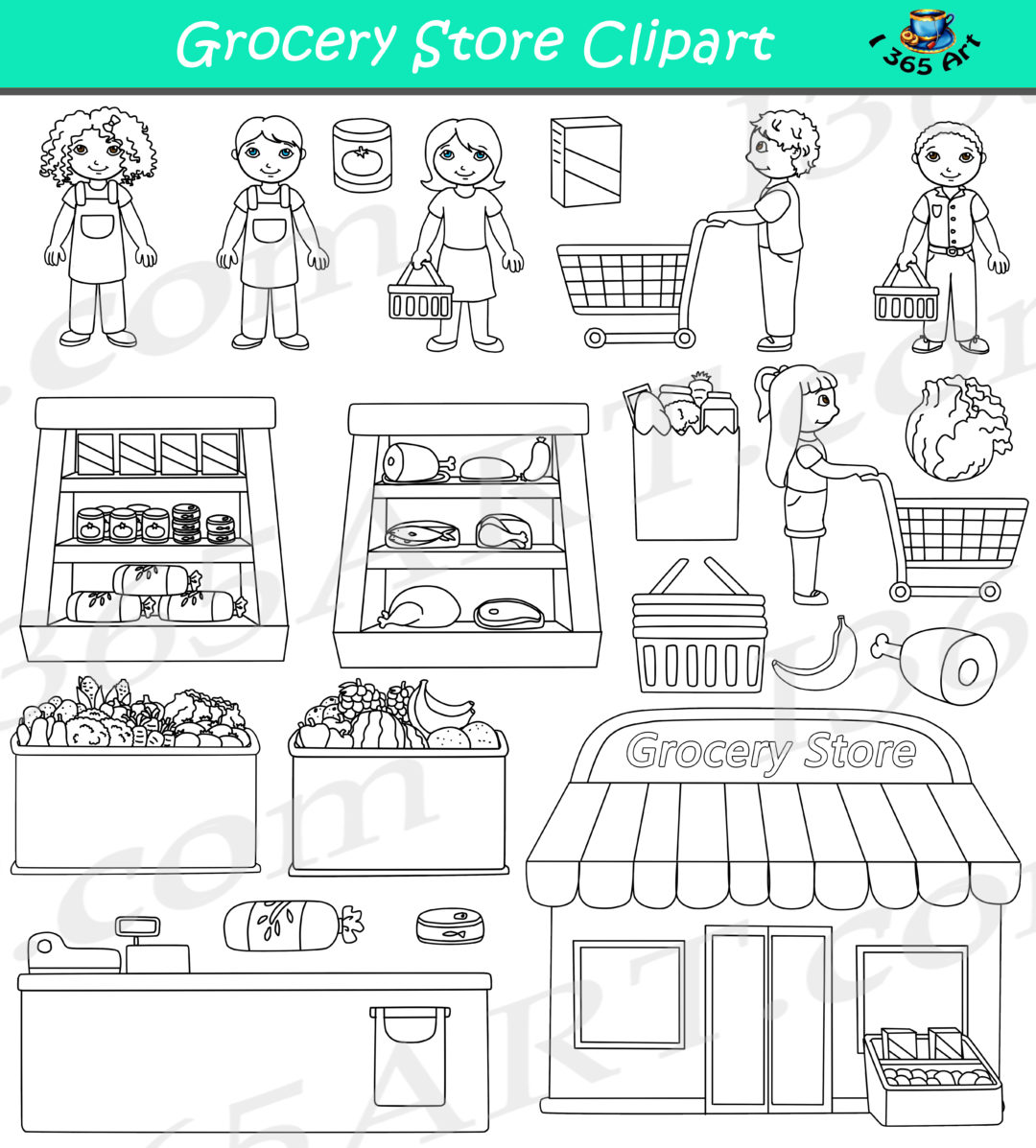Grocery Store Clipart Commercial - Clipart 4 School