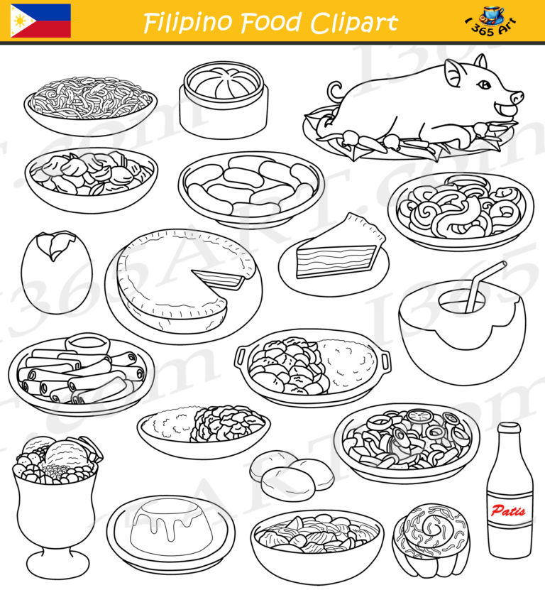Filipino Food Clipart Bundle - Food from the Philippines – Clipart 4 School