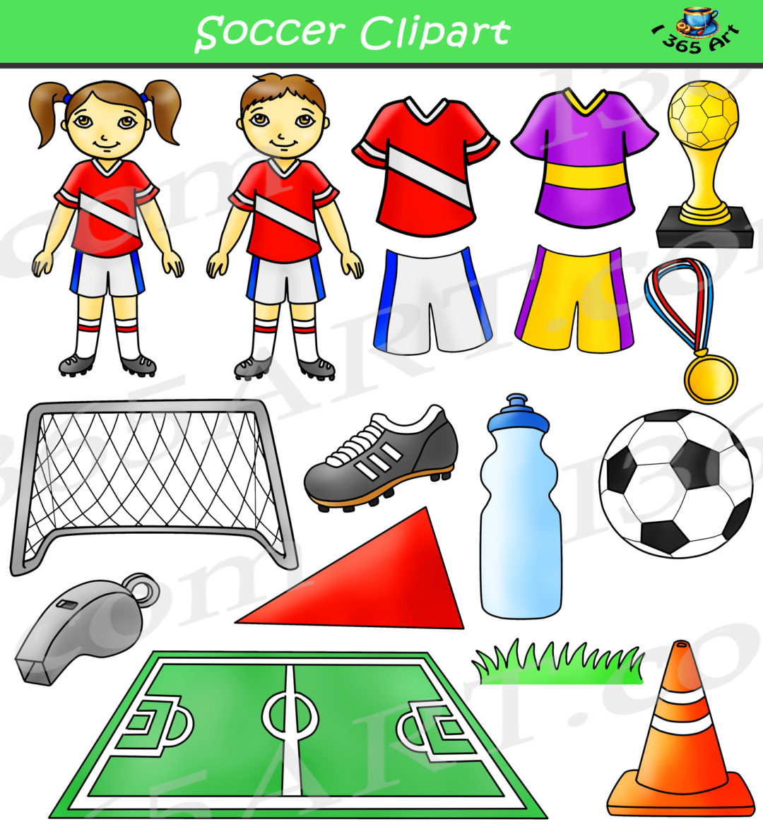 Soccer Clipart Bundle Set - School Clipart by Clipart 4 School