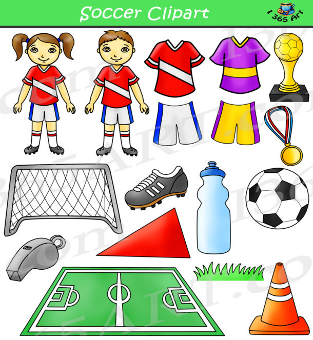 Soccer Clipart Bundle Set - School Clipart by Clipart 4 School