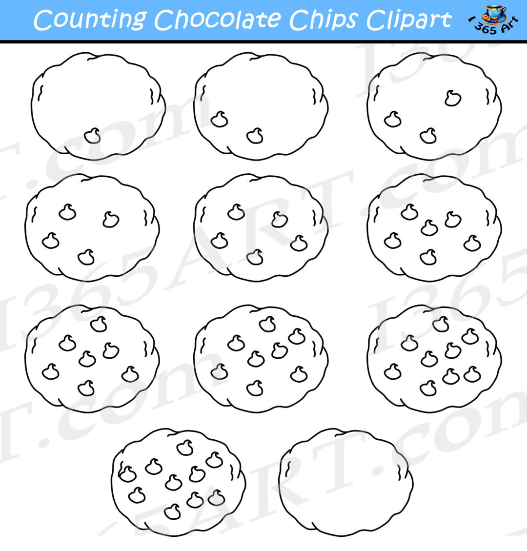 Counting Chocolate Chip Cookies Clipart Commercial-Use