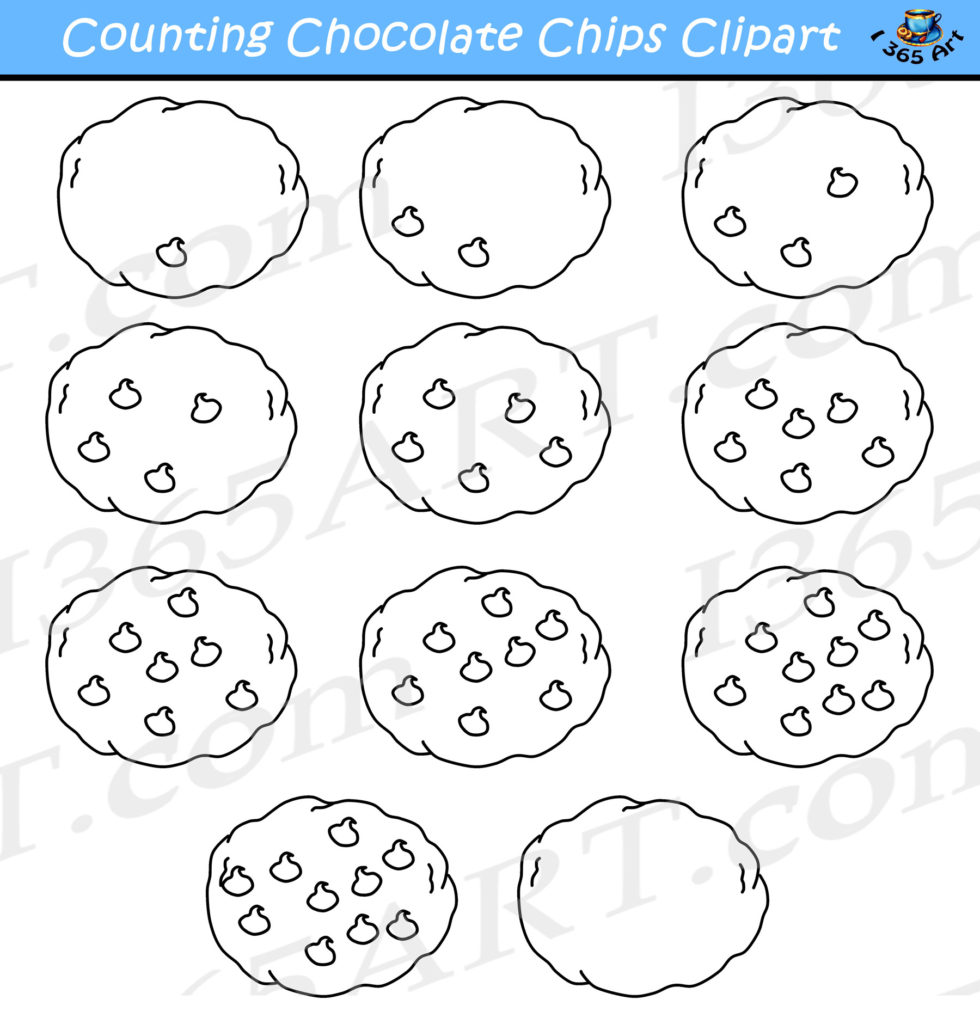 Counting Chocolate Chip Cookies Clipart Commercial-Use