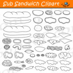 Sub Sandwich Clipart Graphics Commercial Download | Clipart 4 School