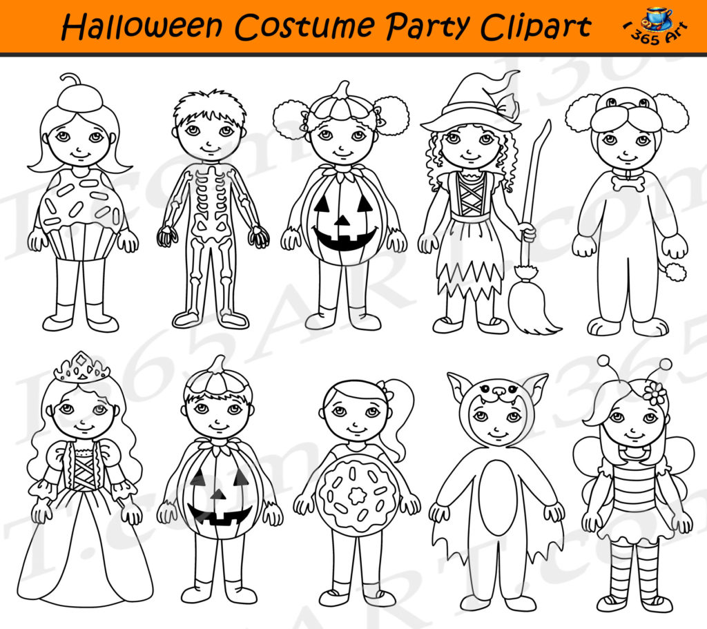 Halloween Costume Party Clipart Kids - Clipart 4 School