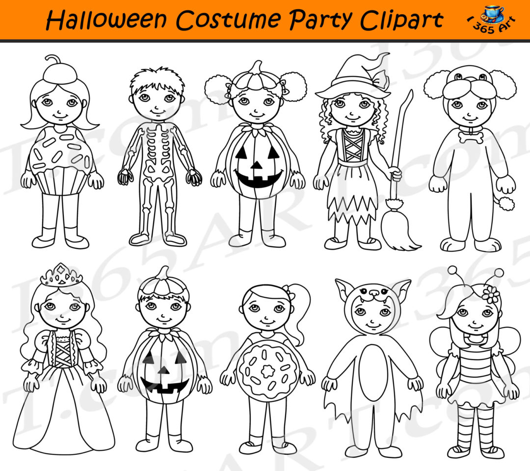 Halloween Costume Party Clipart Kids - Clipart 4 School