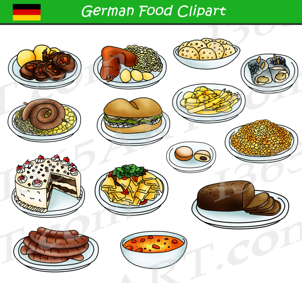 German Food Clipart Bundle Pack - Clipart 4 School