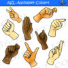 ASL Alphabet Clipart Bundle Pack - Clipart 4 School