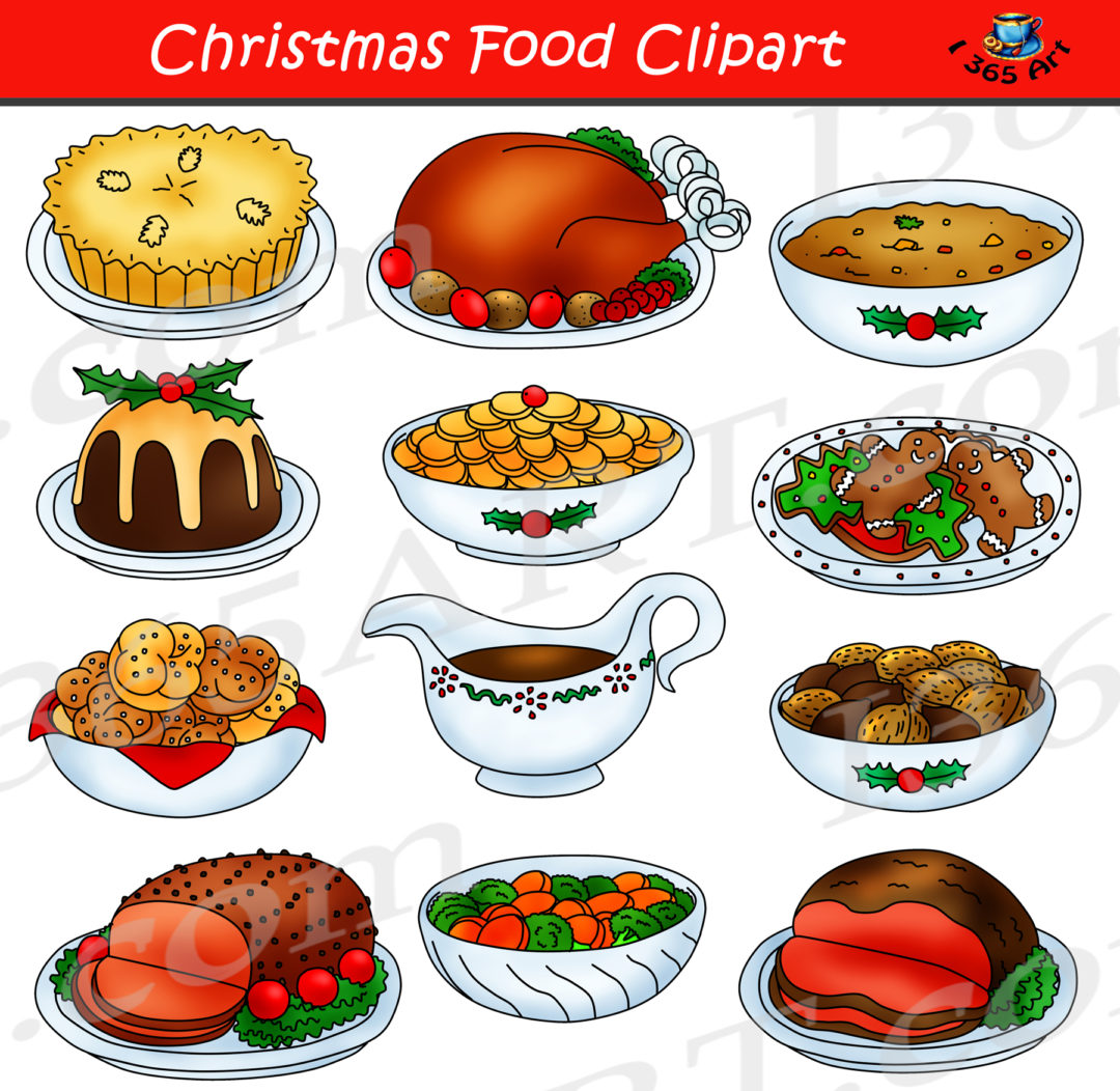 Christmas Food Clipart Graphic Set - Clipart 4 School