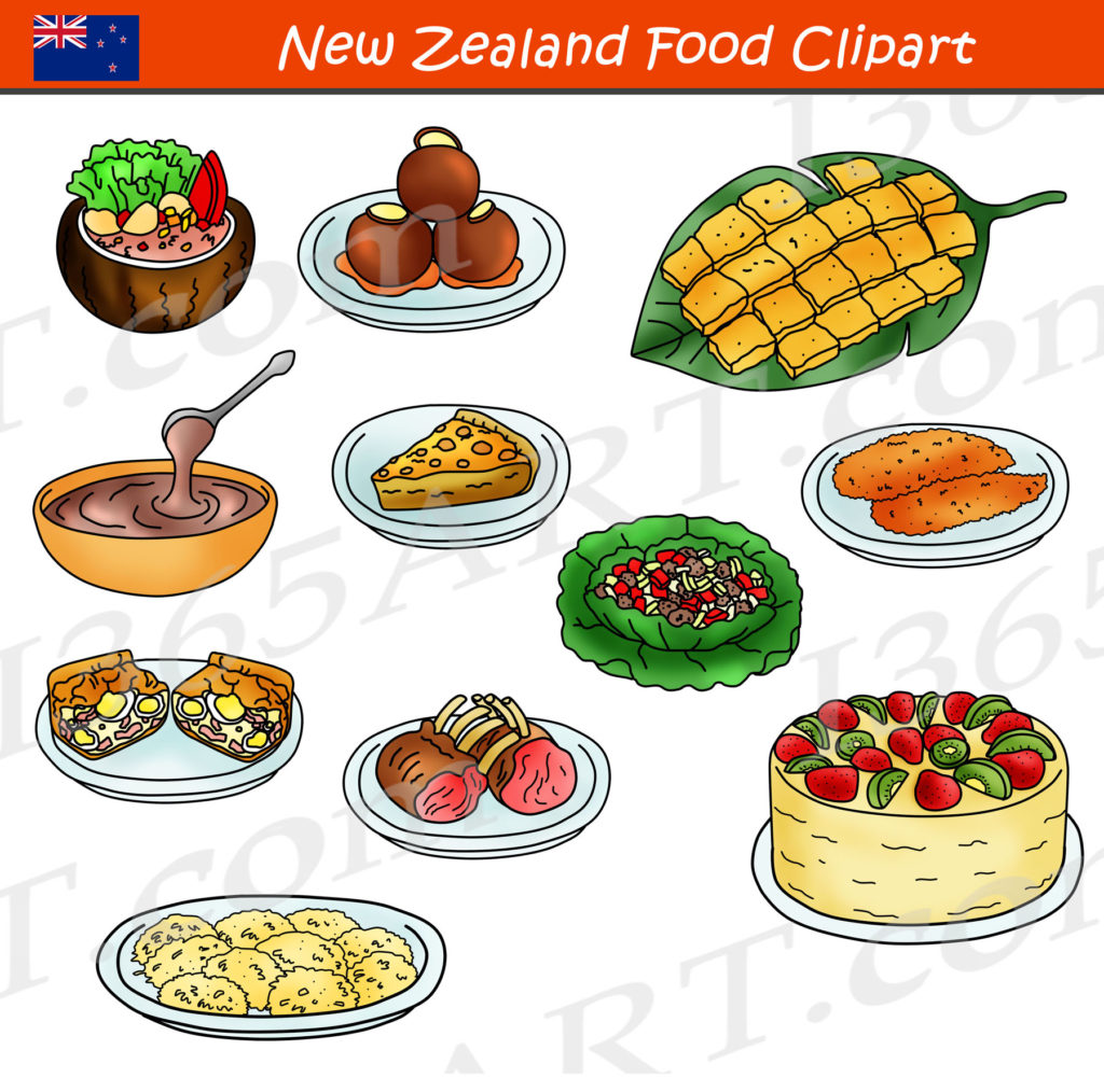 New Zealand Food Clipart Set Download - Clipart 4 School