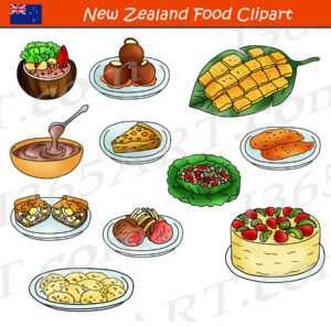 New Zealand Food Clipart Set Download - Clipart 4 School