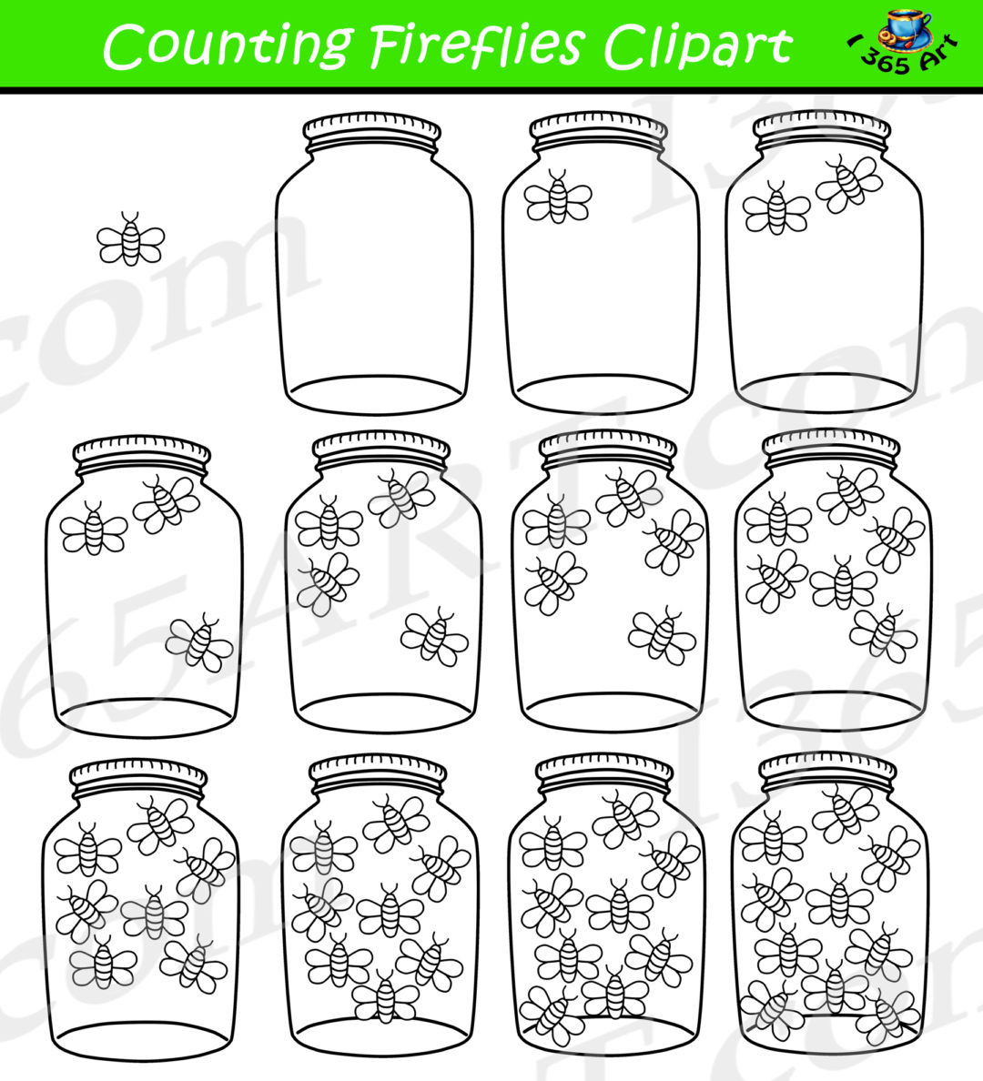 Counting Fireflies Clipart Graphics Download - Clipart 4 School