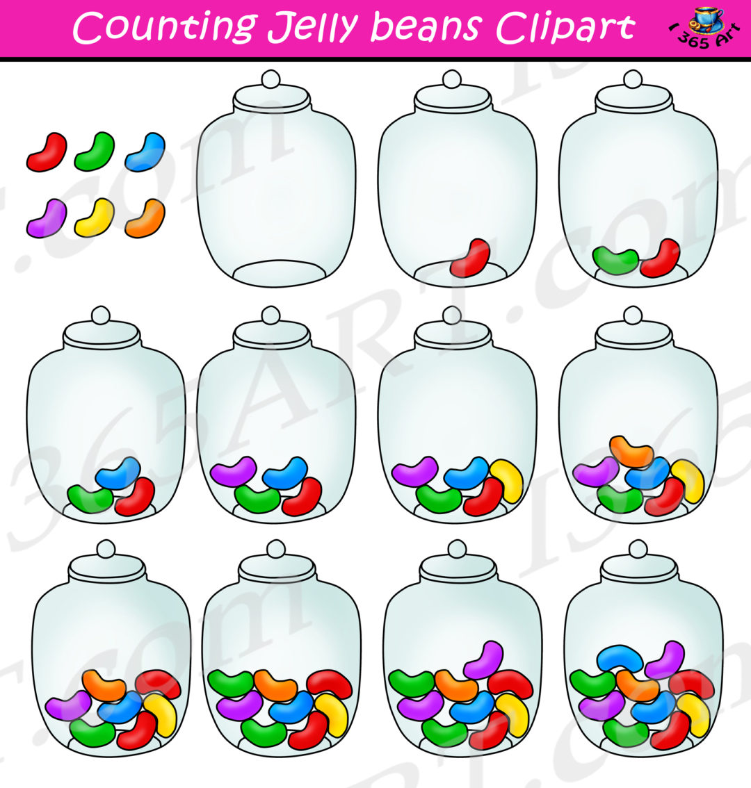 Counting Jelly Beans Clipart, Candy Jar Graphics - Clipart 4 School