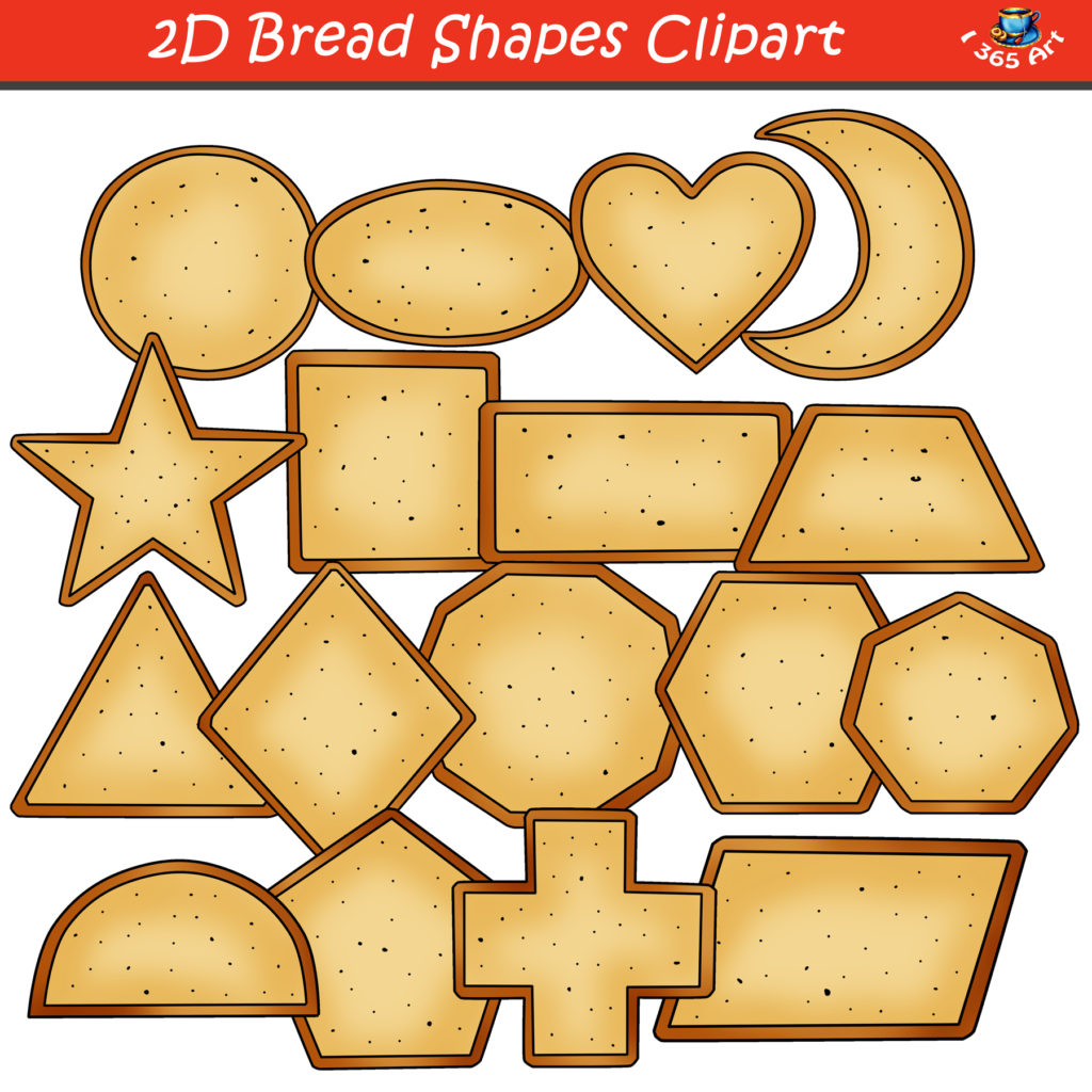 2D Bread Shapes Clipart Graphics Downloa - Clipart 4 School
