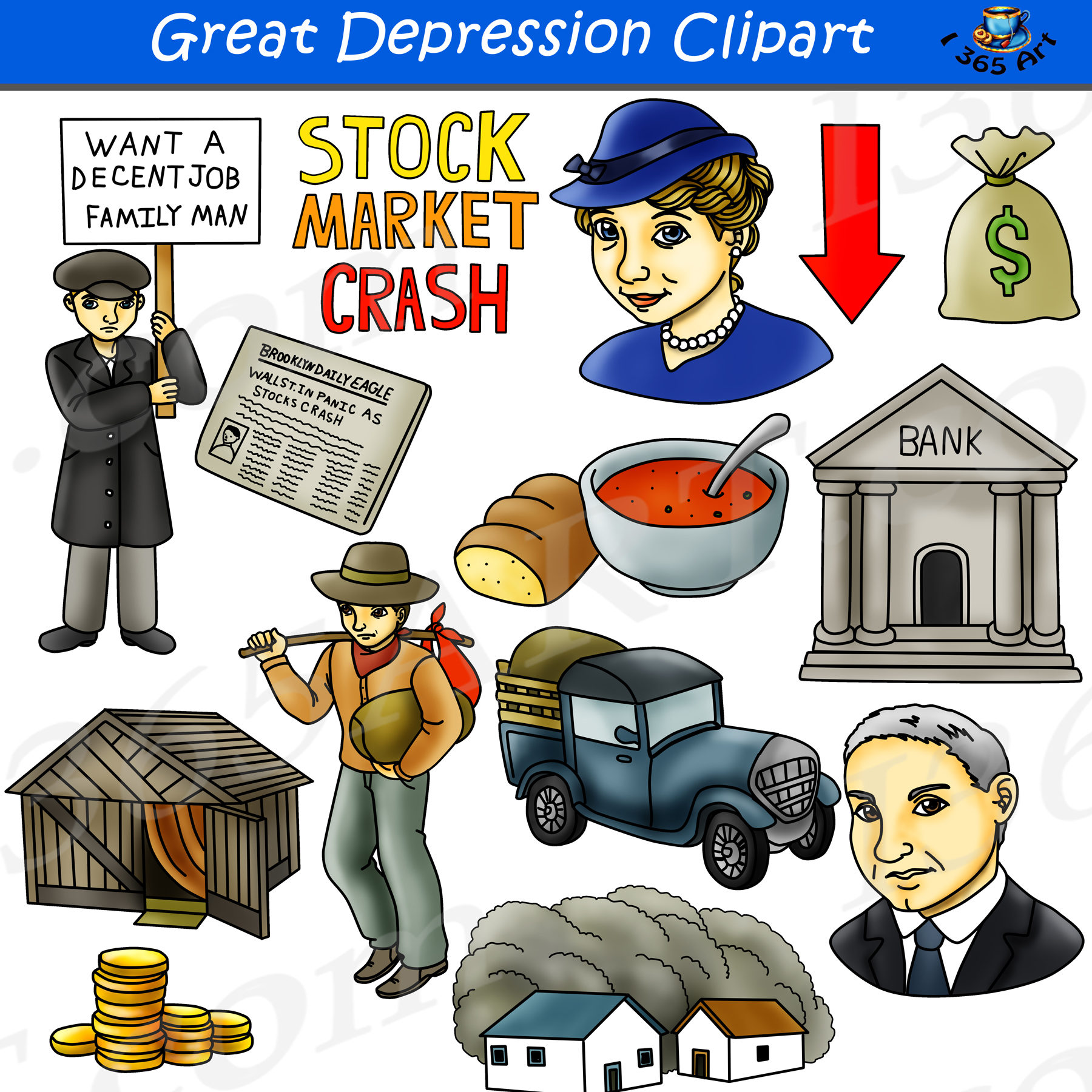 great depression clip art Archives - Clipart 4 School
