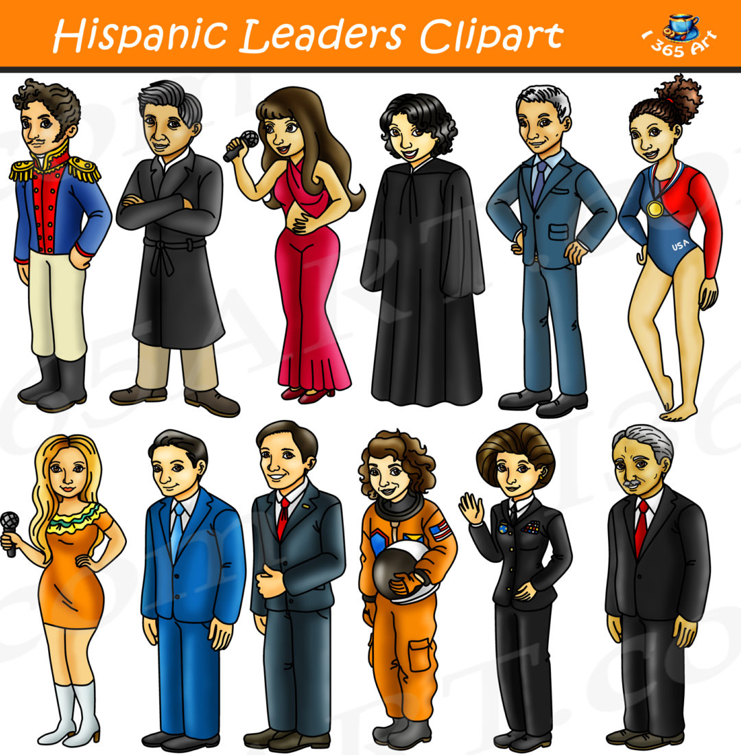 Hispanic Leaders Clipart Graphics Bundle - Clipart 4 School