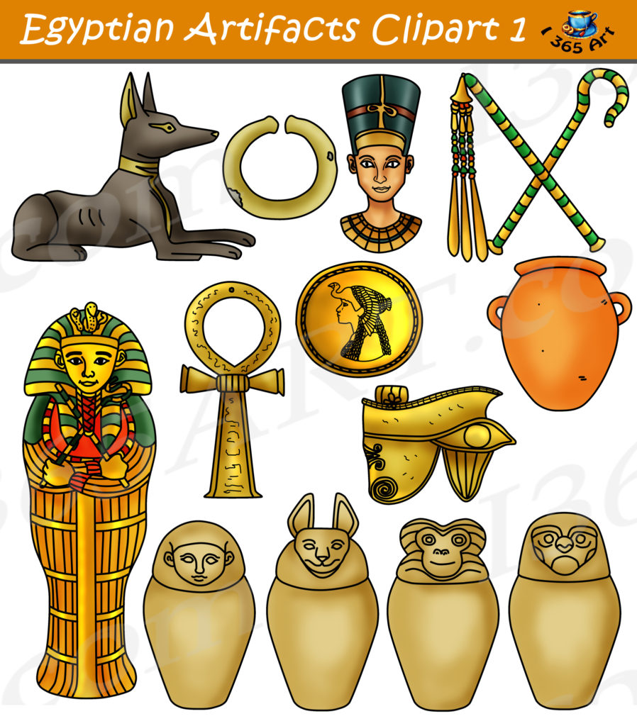 Egyptian Artifacts Clipart Part 1 Digital Download - Clipart 4 School