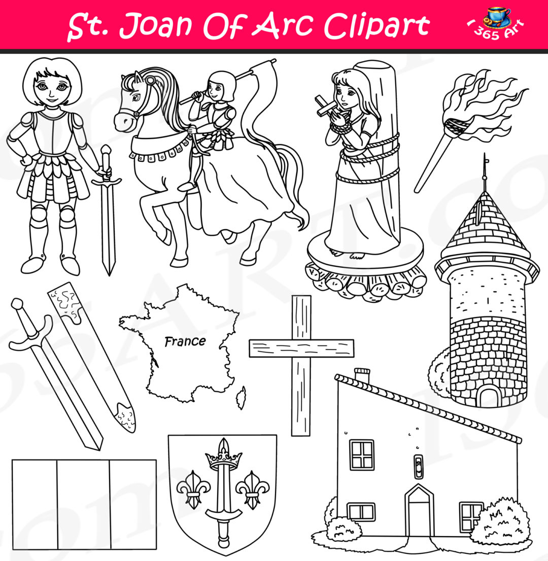 Joan of Arc Clipart Set - Influential People Download - Clipart 4 School