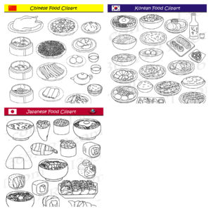 East Asian Food Clipart Bundle – Get 3 Sets in all! - Clipart 4 School