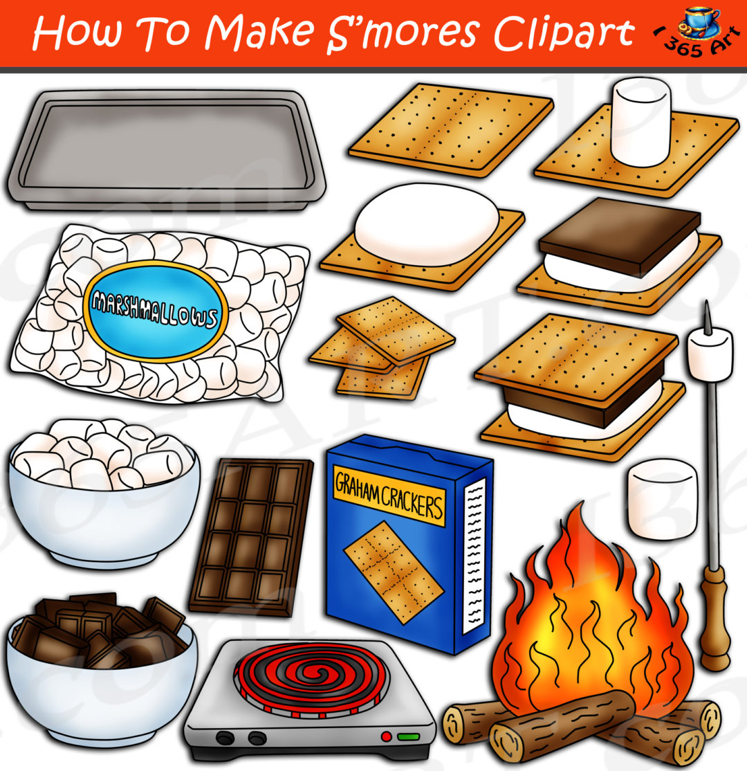 How To Make S'mores Clipart Set Download - Clipart 4 School