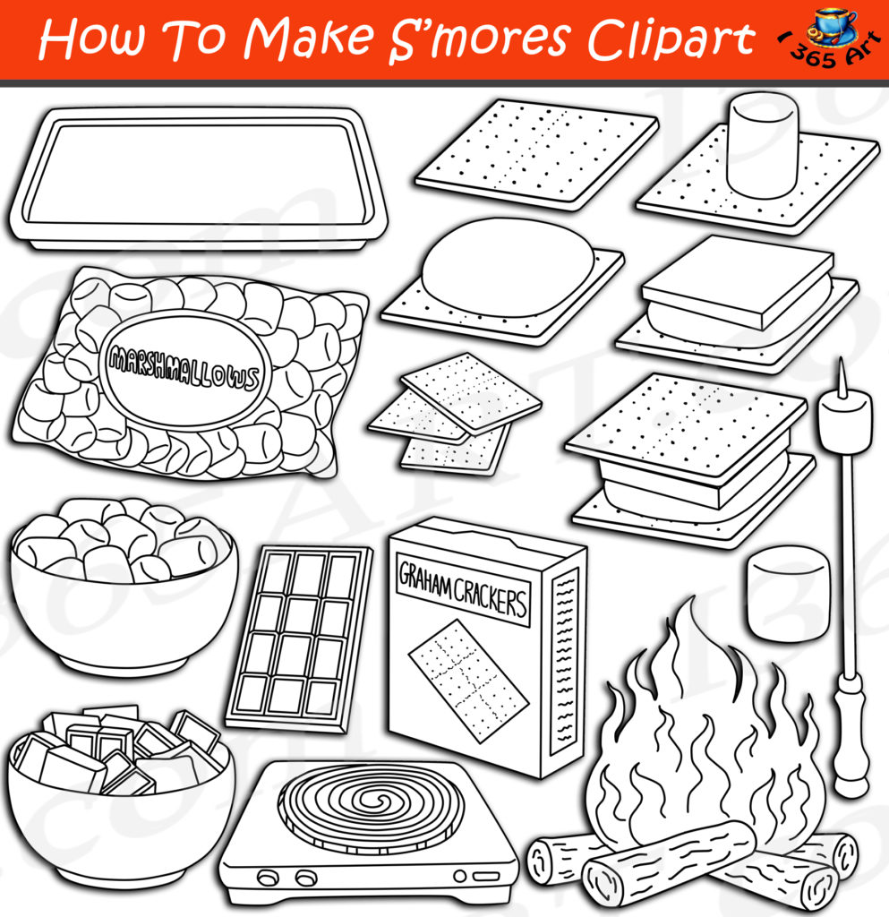 How To Make S'mores Clipart Set Download - Clipart 4 School