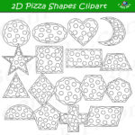 2D Pizza Shapes Clipart Graphics Download - Clipart 4 School