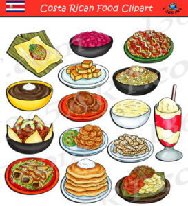 Costa Rican Food Clipart Set Digital Download - Clipart 4 School