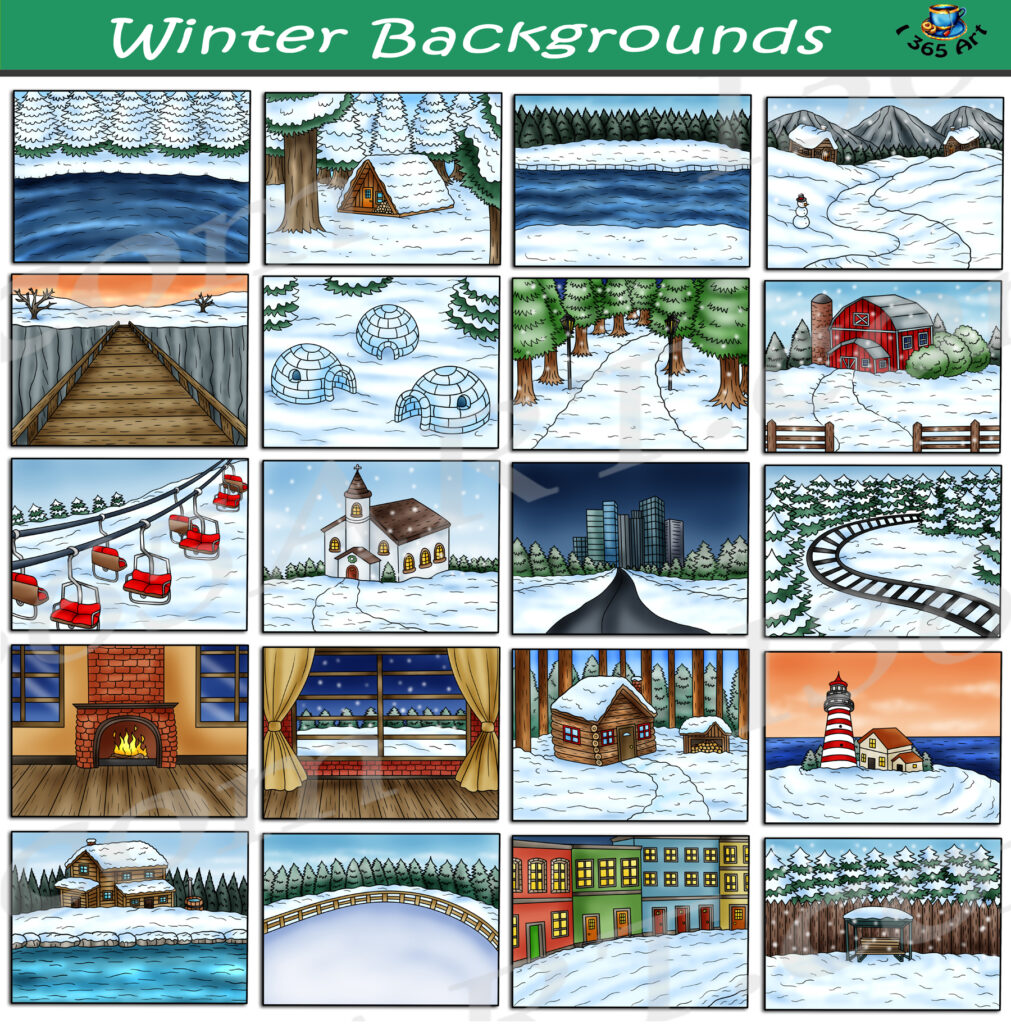 Winter Backgrounds Clipart Download - Clipart 4 School