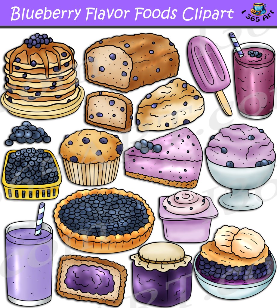 Blueberry Flavor Foods Clipart Set Download - Clipart 4 School