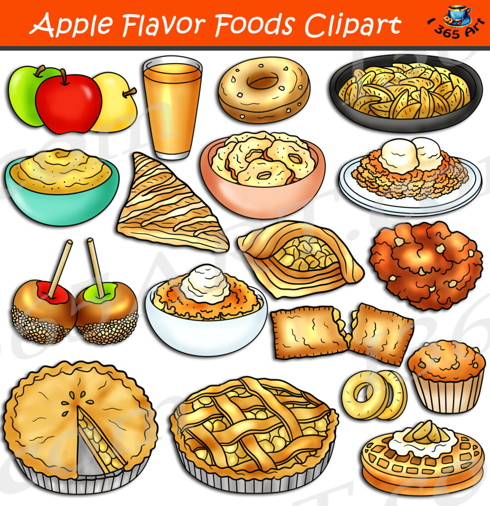 Apple Flavor Foods Clipart Set Download - Clipart 4 School