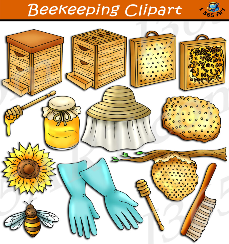 Beekeeping Clipart Set Download - Clipart 4 School