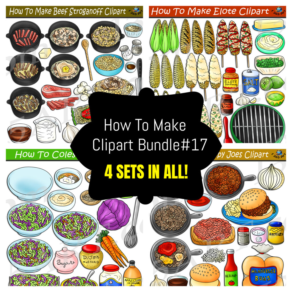 How To Make Foods Clipart Bundle #17 – Get 4 Sets in all! - Clipart 4 ...