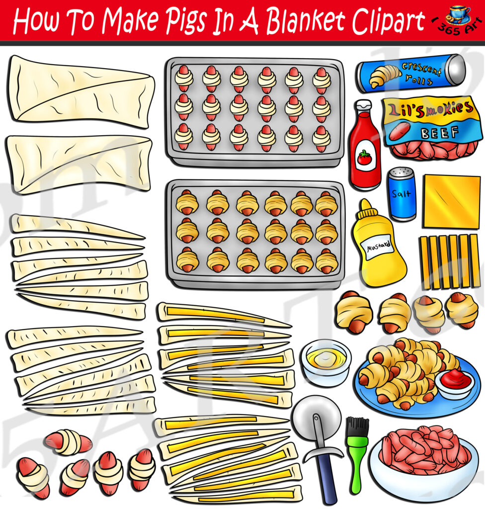 How To Make Pigs In A Blanket Clipart Download - Clipart 4 School