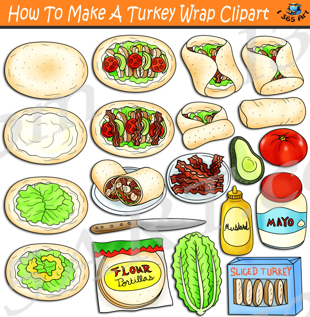 How To Make A Turkey Wrap Clipart Download - Clipart 4 School