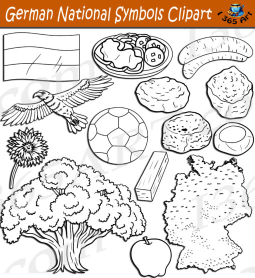 German National Symbols Clipart Set Download - Clipart 4 School