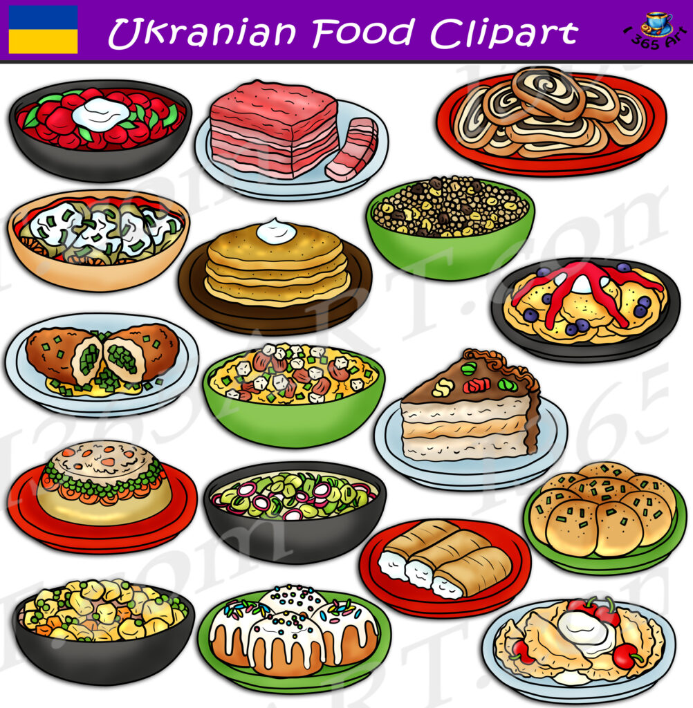Ukrainian Food Clipart Set Download - Clipart 4 School