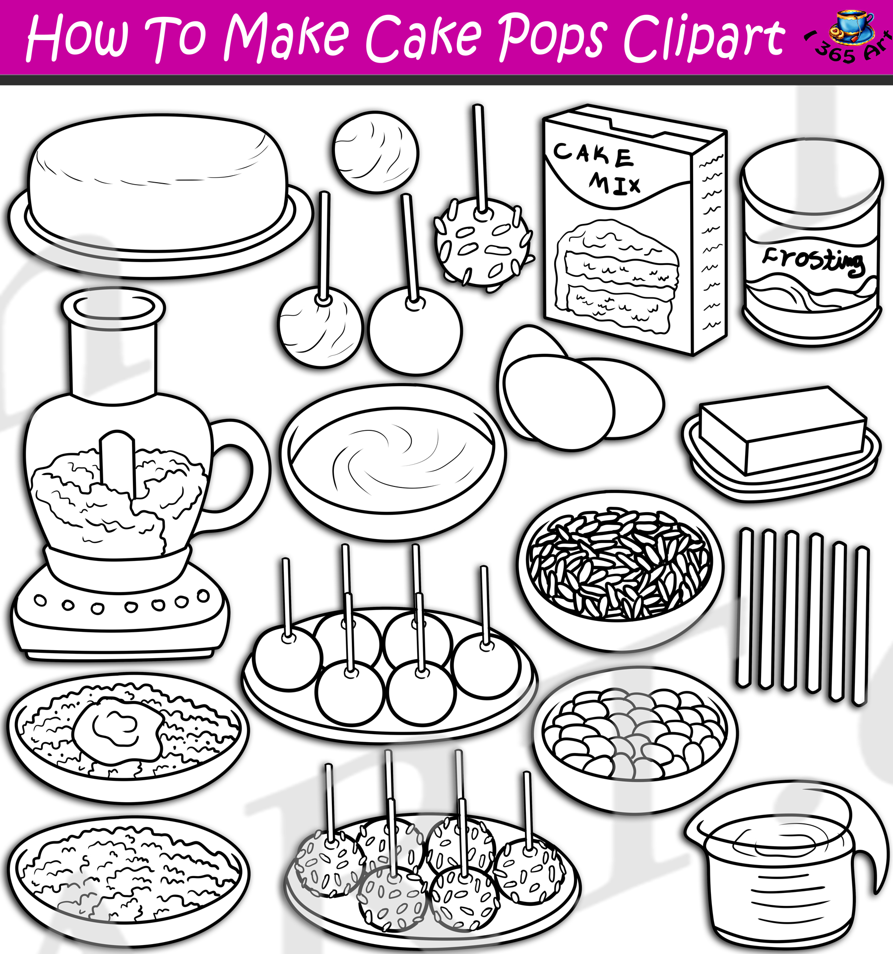 How To Make Cake Pops Clipart Download - Clipart 4 School