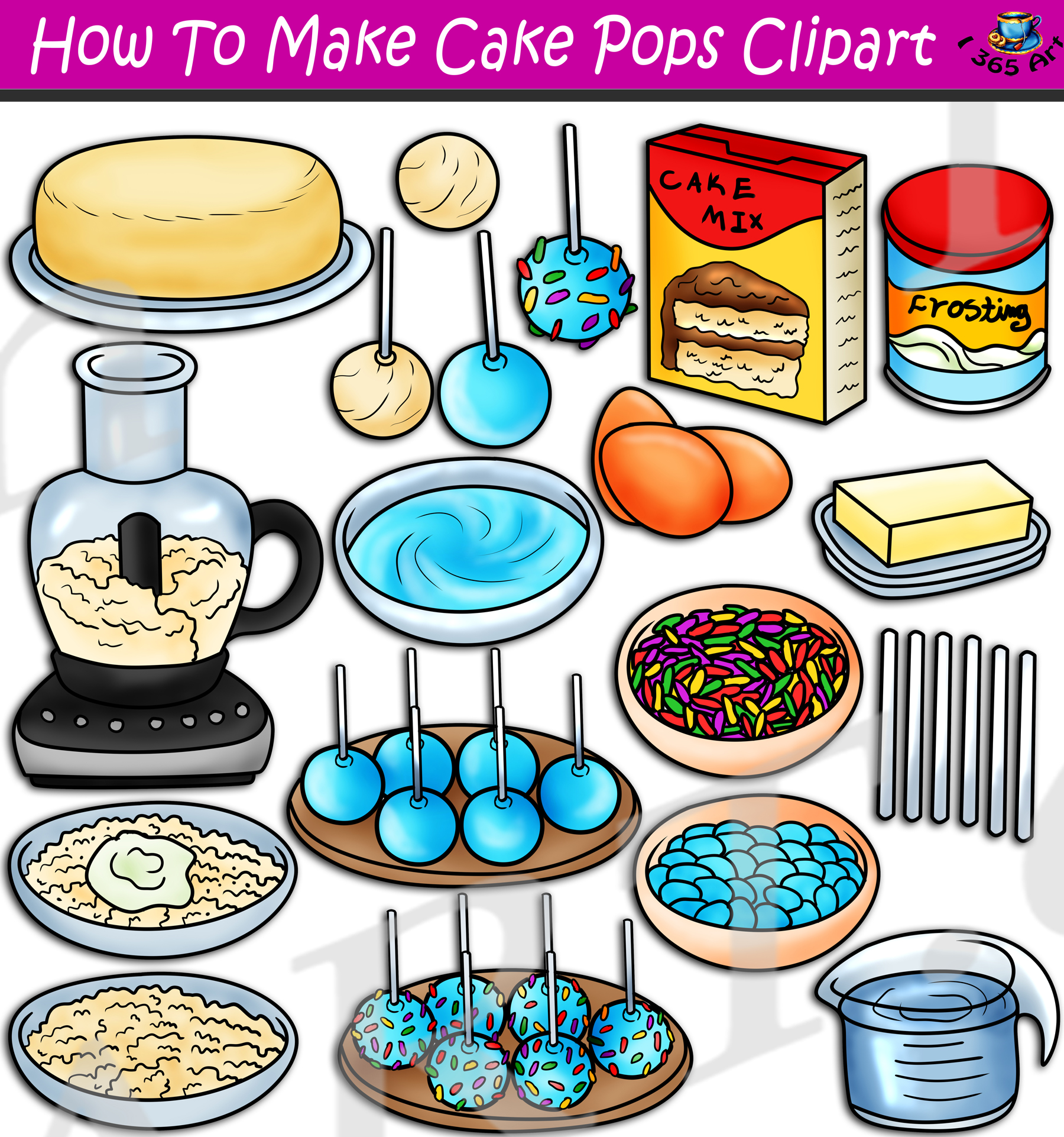 How To Make Cake Pops Clipart Download - Clipart 4 School