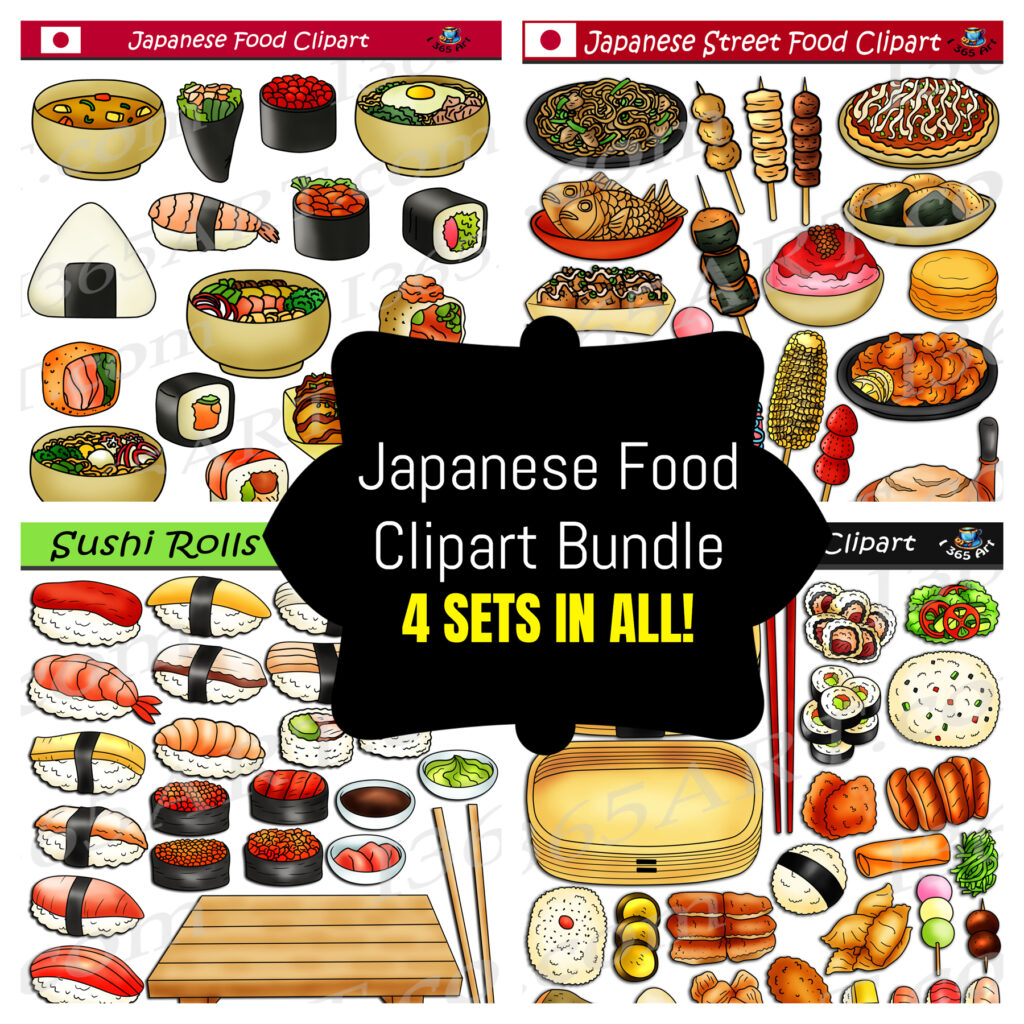 Japanese Food Clipart Bundle Set Download - Clipart 4 School